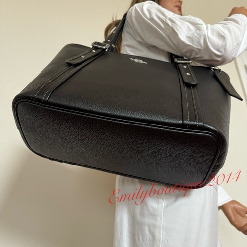 NWT Coach CN327 Ashton Tote Refined Pebble Leather Black Large Shoulder ...