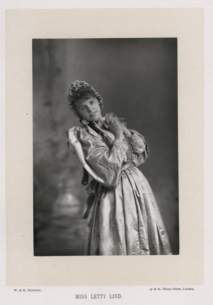 c.1890 PHOTO WOODBURYTYPE DOWNEY - MISS LETTY LIND | eBay