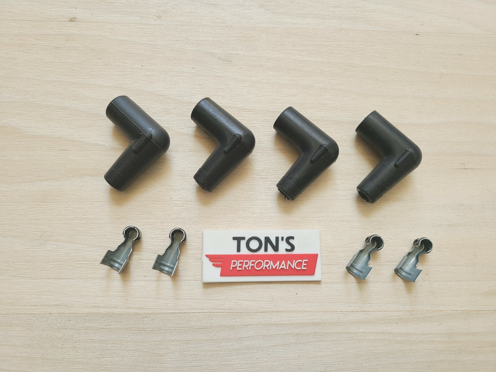 4 pack 90 degree Angled Spark Plug Wire Boots With Terminals Wire USA 7 ...
