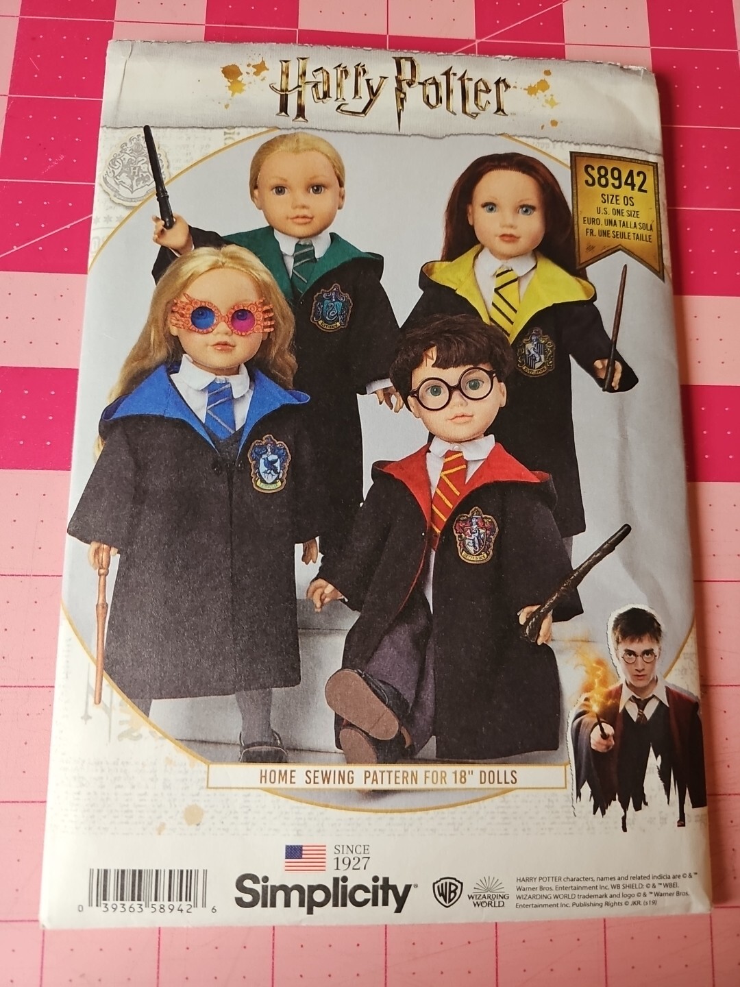 Simplicity Pattern S8942 Harry Potter Robe 18" Doll Clothes Costumes ...