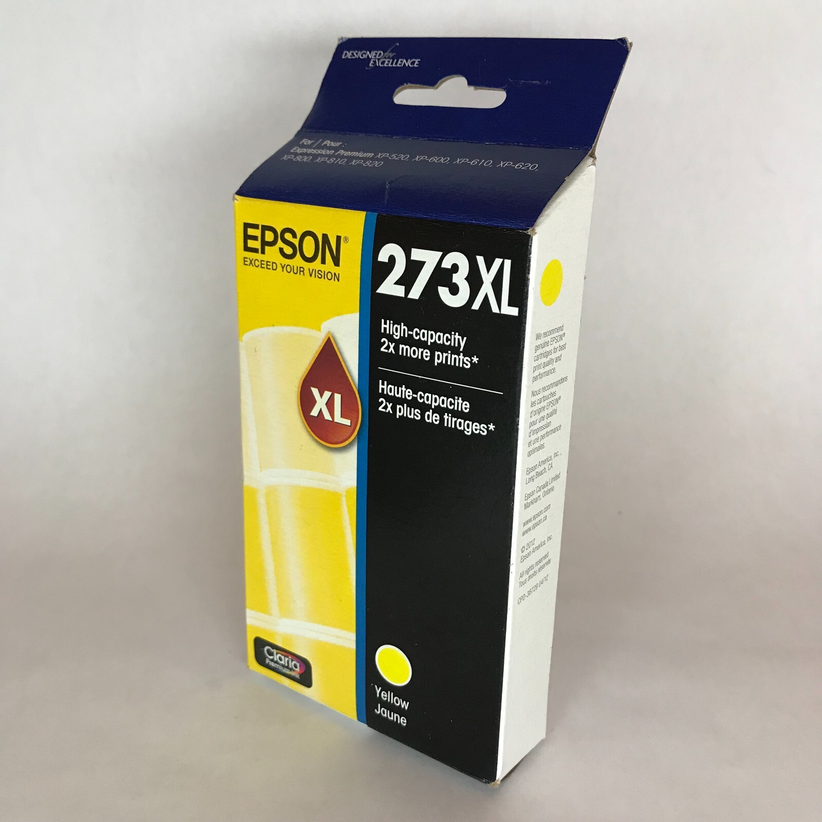 Epson 273XL High-Capacity Claria Premium Ink Cartridge T273XL420 NEW ...