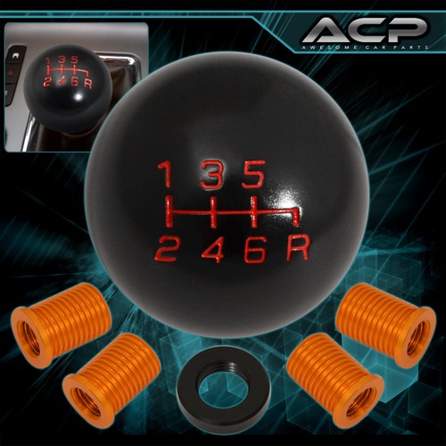 Universal 10X1.5mm 6 Speed Ball Shift Knob Shifter Stick M8 M10 M12 ...