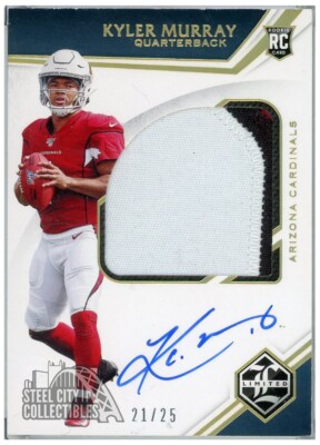 Kyler Murray 2019 Panini Limited Autograph Rookie Patch Card #141 21/25 ...