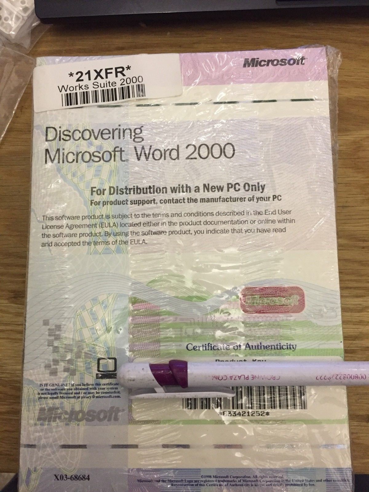 NEW SEALED ORIGINAL MICROSOFT WORKS SUITE 2000 WITH COA | eBay