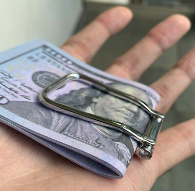 Solid Platinum and Diamond Money Clip Mens, Perfect Gift | eBay