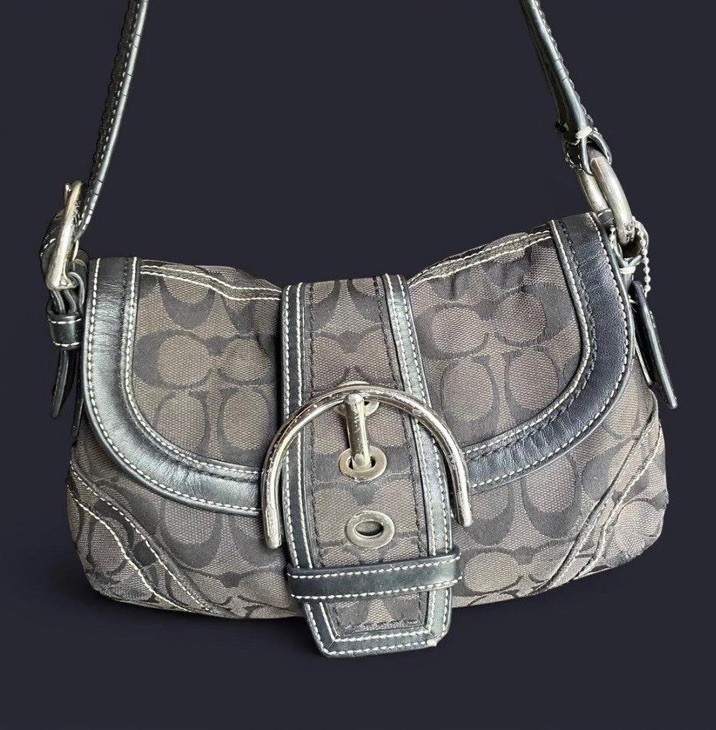 Coach Vintage Y2K Small Signature Buckle Flap Soho Sh… - Gem