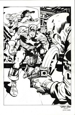 Captain America Fan Art - 11 x 17" Original Inks Over Jack Kirby ...
