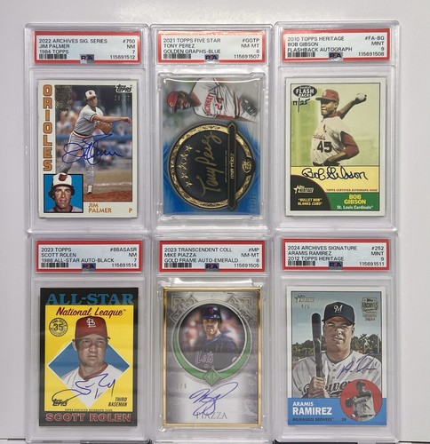 Autographed & PSA Graded Card Lot Featuring MLB Legends (All Cards ...
