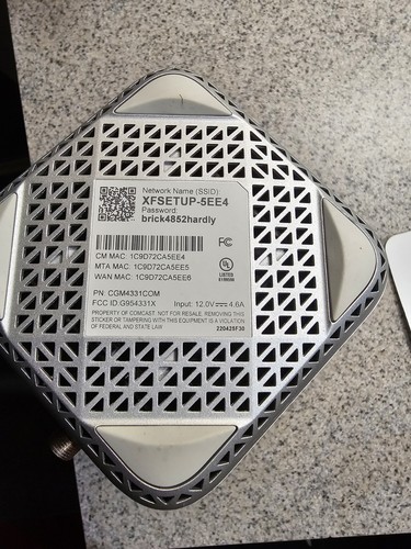 Xfinity Advanced Gateway WiFi Router Modem 4-Port White XB7-CM Power ...