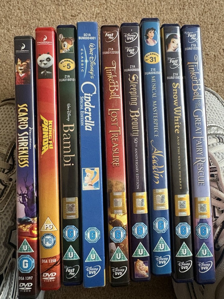 DVD Films Walt Disney and Dreamworks Bundle X9 Very Good Condition ...