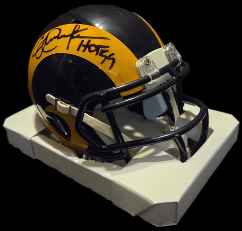 Eric Dickerson St. Louis Rams signed throwback mini helmet Beckett COA ...