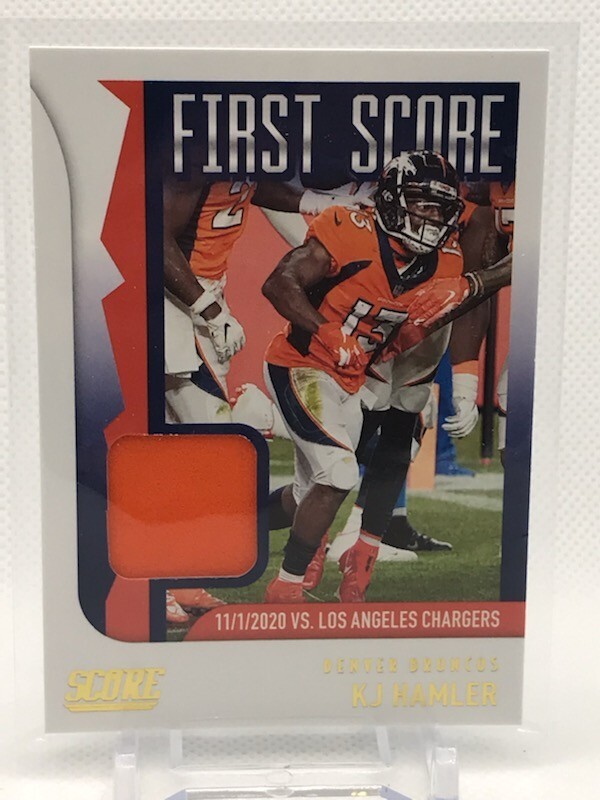 2021 SCORE NFL KJ HAMLER FIRST SCORE JERSEY CARD #FS19 | eBay