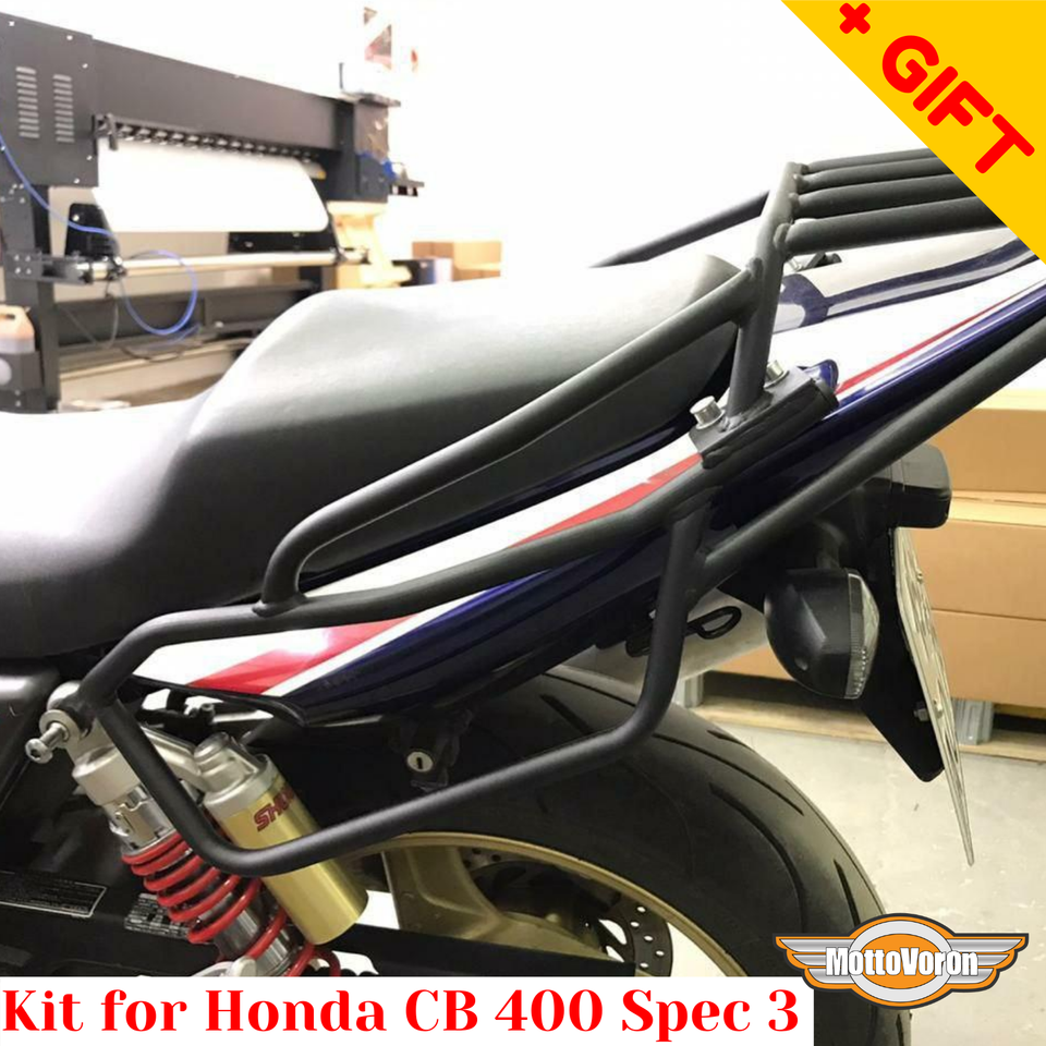 For Honda CB 400 SF Crash bars Rear rack Kit Super Four VTEC 3 Rear ...