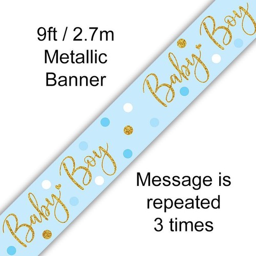BABY BIRTH NEW ARRIVAL BORN BANNER BUNTING BOY GIRL - var styles | eBay UK