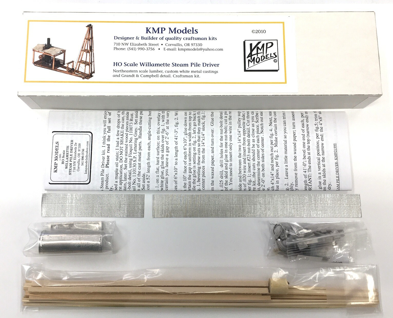 HO Steam Pile Driver, Model Railroad Craftsman kit castings.Logging ...