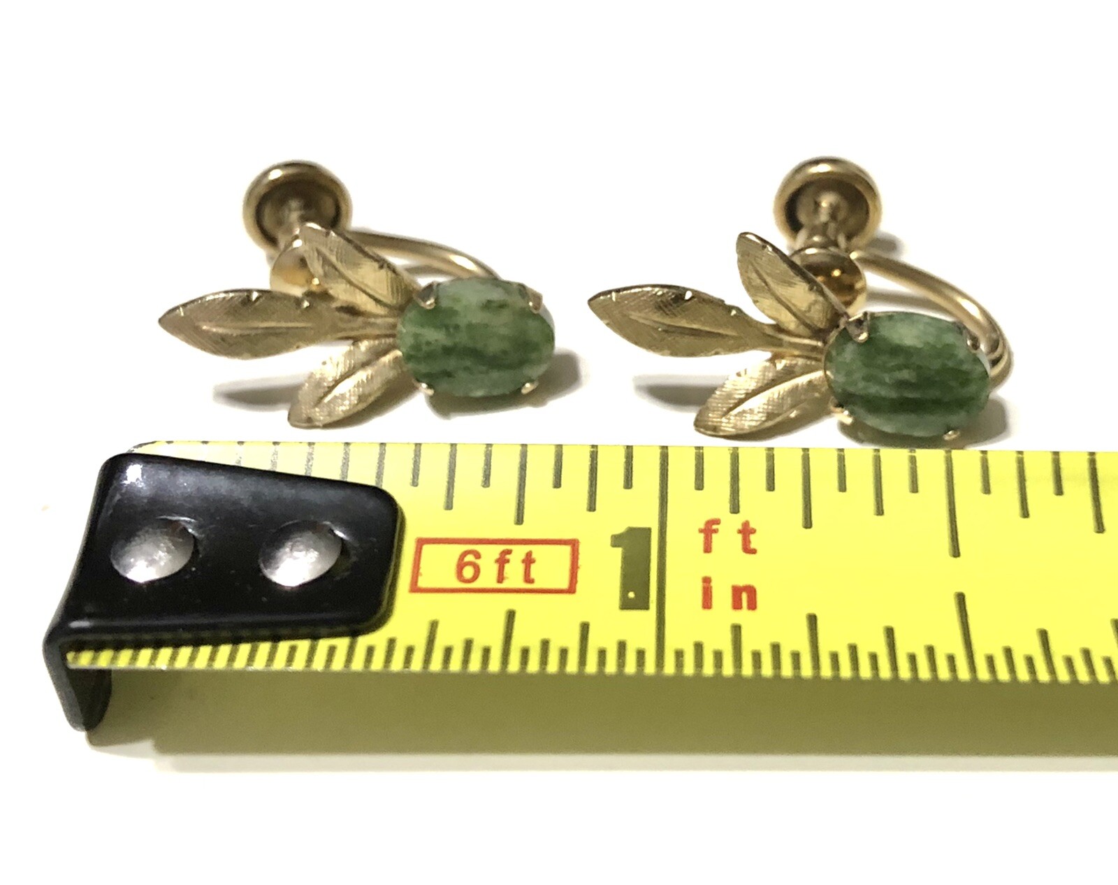 Antique TK True-Kay Green Serpentine 12k Gold Filled … - Gem