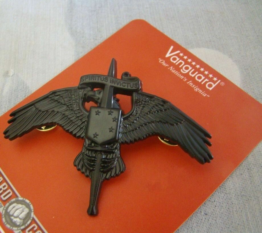 US USMC Marsoc Wings Military Badge Pin Marine Raider Spiritus Invictus ...
