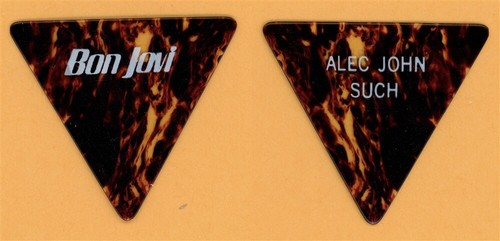 Bon Jovi Alec John Such Vintage Guitar Pick - 1986 Slippery When Wet Tour - V3 | eBay