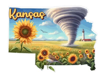 Kansas Sticker Stickers A244 | eBay