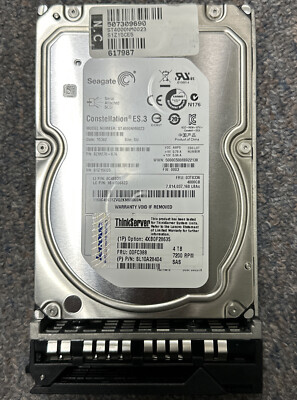 Lenovo 00FC388 03T8336 4XB0F28635 4TB 7.2K RPM 3.5" SAS 6Gbps HDD Hard ...