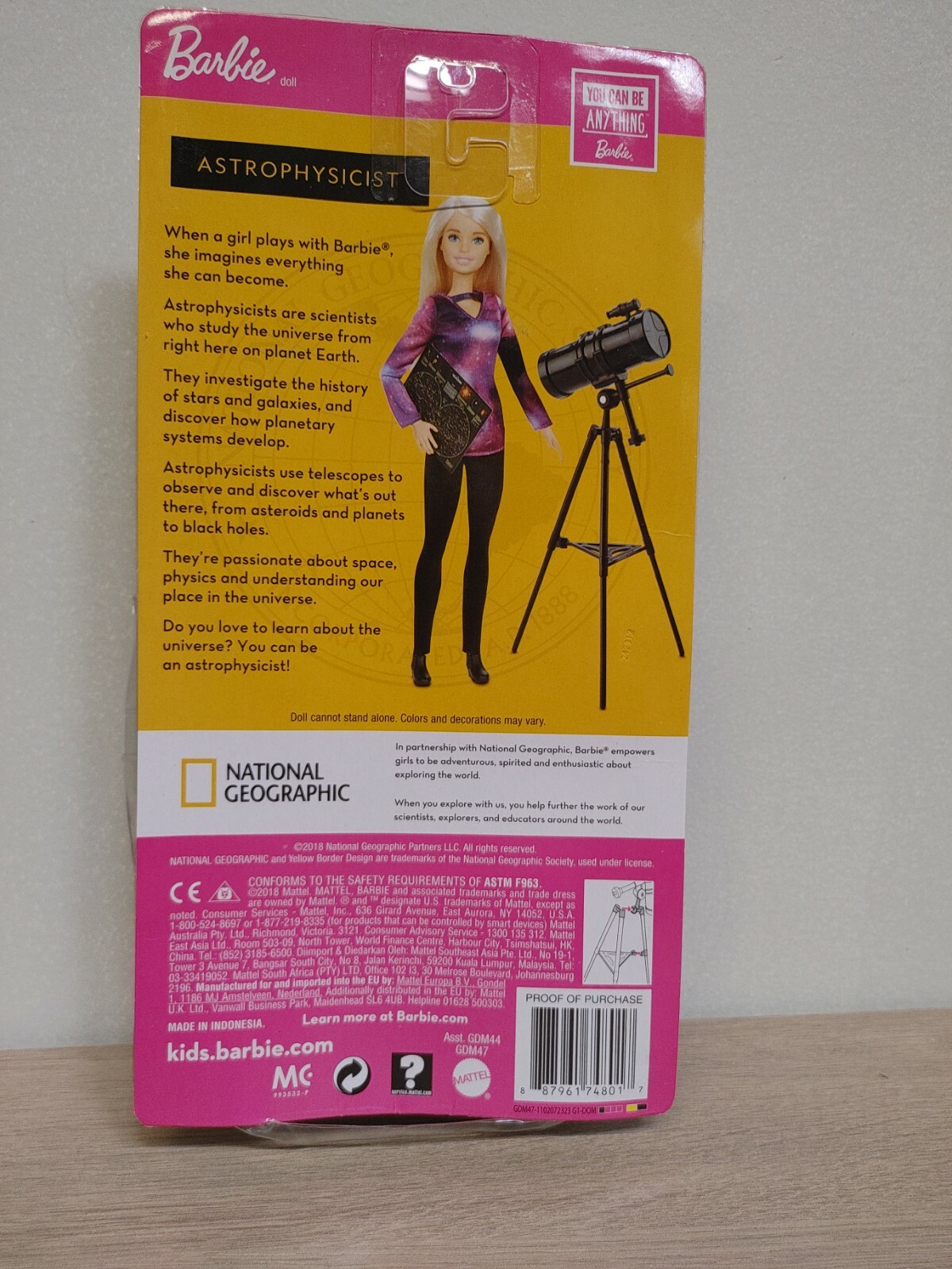 Mattel Barbie Astrophysicist Blonde Doll National Geographic Telescope ...