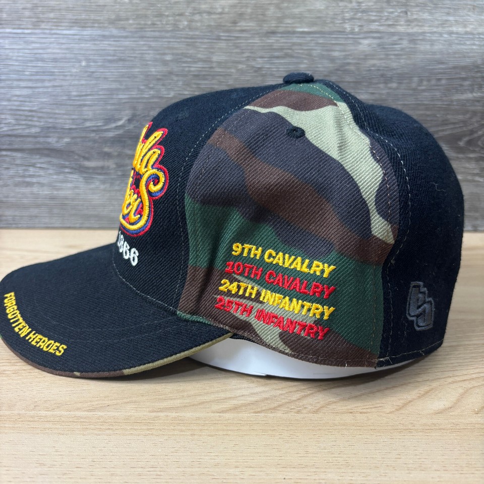 Buffalo Soldiers Hat Cap Fitted XL Black Forgotten Heros Outdoors | eBay