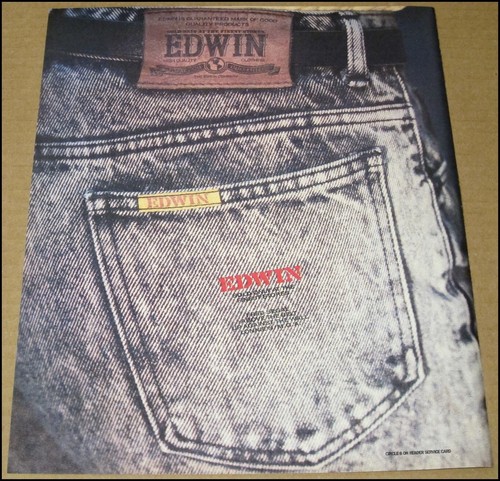 1987 Edwin Company Jeans Print Ad 10" x 12" Advertisement Vintage The ...