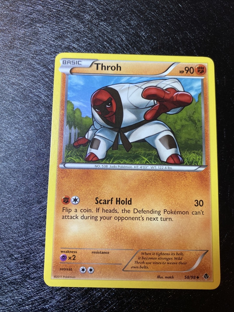 Pokemon Throh Card Please What Colour Is Shiny Throh's Robe?