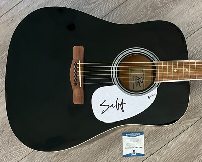 SAM HUNT SIGNED AUTOGRAPH 41" FULL SIZE ACOUSTIC GUITAR wPROOF ...
