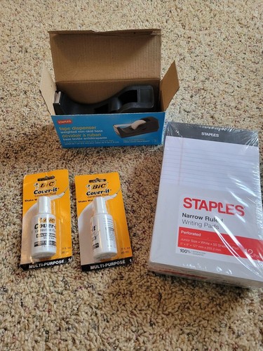 NEW Office Supplies, paper, tape Dispenser, white out | eBay