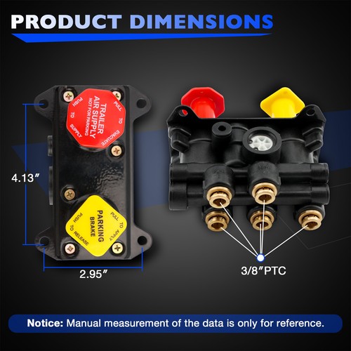 800257 MV-3 Dash Air Brake Control Valve For Bendix Freightliner ...