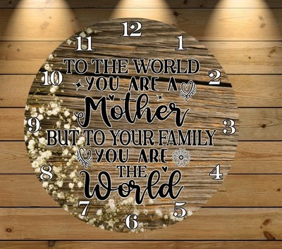 Mum. Best Mum. Wall Clock .20cm Diameter. Mother Day Gift .Mother ...