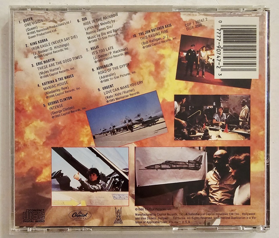 IRON EAGLE ORIGINAL MOTION PICTURE SOUNDTRACK CD VERY GOOD CONDITION SHIPS FAST 77779074723| eBay