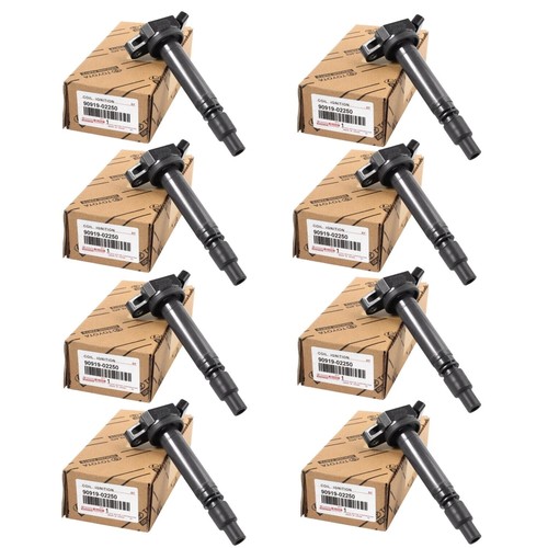 8PCS GENUINE 90919-02250 NEW IGNITION COIL DENSO 673-1309 90919-A2005 ...
