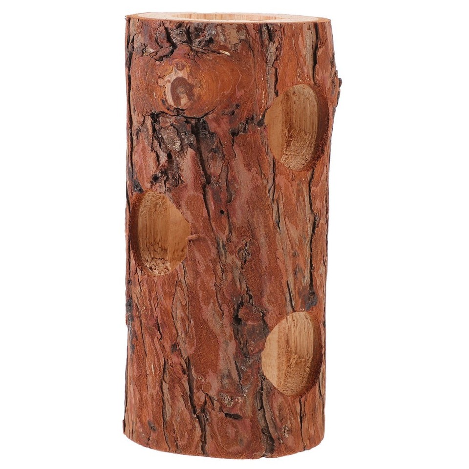 Hamster Hideout Hole Wooden Hamster Hideout Guinea Pig Hide Tube Rat ...