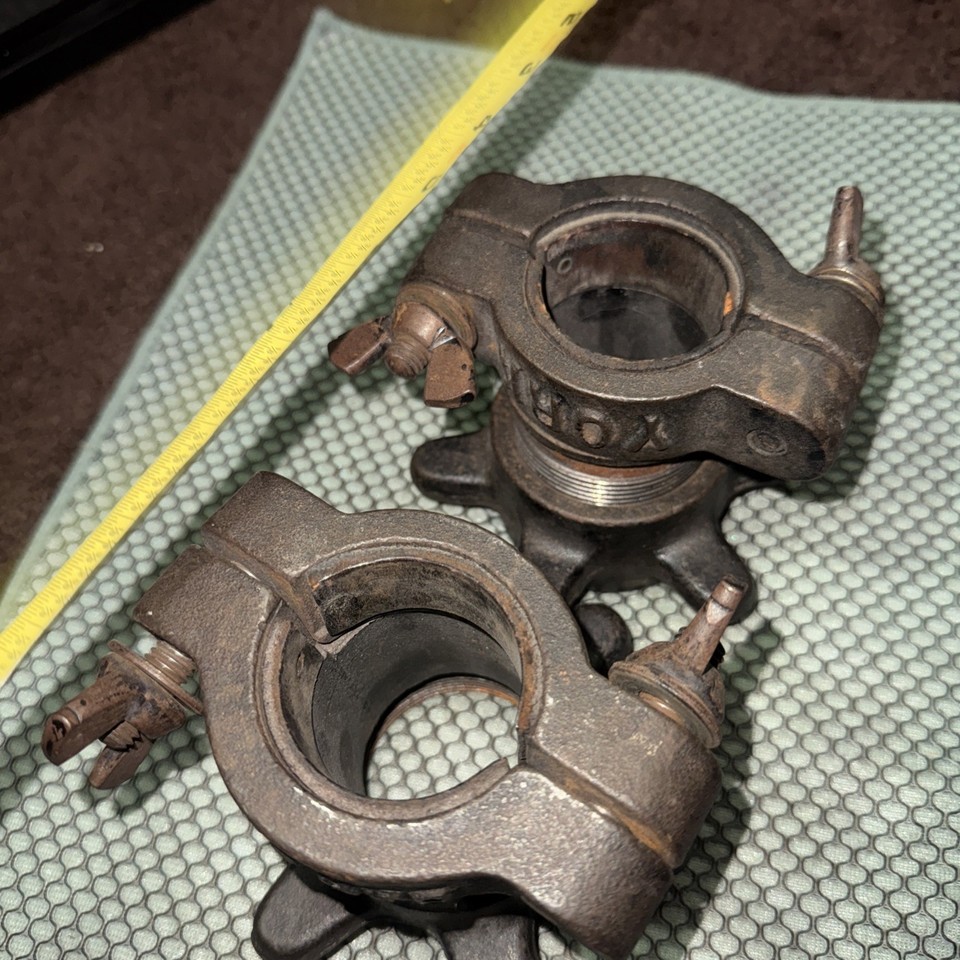 YORK Barbell Vintage Ship Wheel Spin Lock Olympic Weight Collars Raw ...