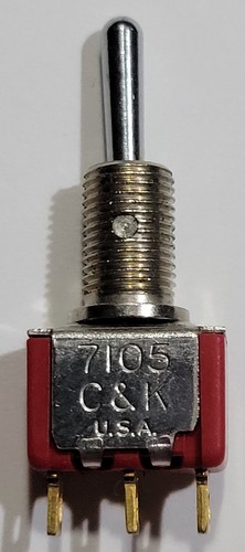 C&K Components 7105 0.4VA MAX ON/OFF/ON Miniature Toggle Switch | eBay