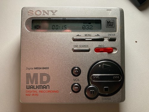 Sony Portable MiniDisc Recorder Player Digital MD Walkman MZ-R70 ...