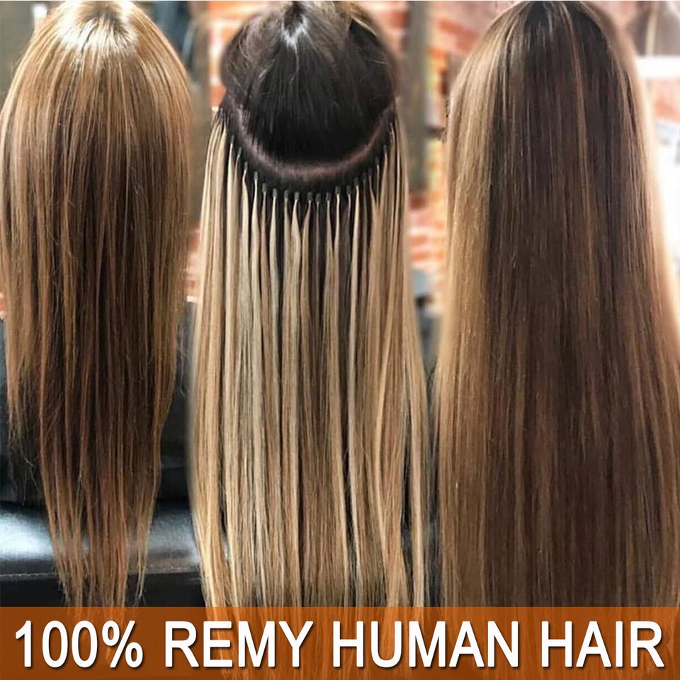 1G Nano Ring Beads Russian 100% Remy Human Hair Extensions Micro Loop ...