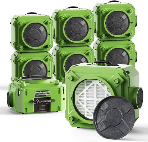 ALORAIR Air Scrubber HEPA 550 Green with 3 Stage Filtration (Pack of 8 ...