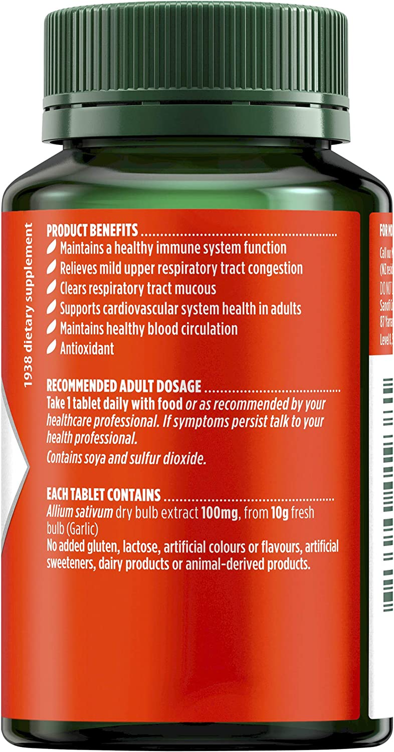 Nature’S Own High Strength Garlic 10000 Tablets 100 - Reduces Mild ...