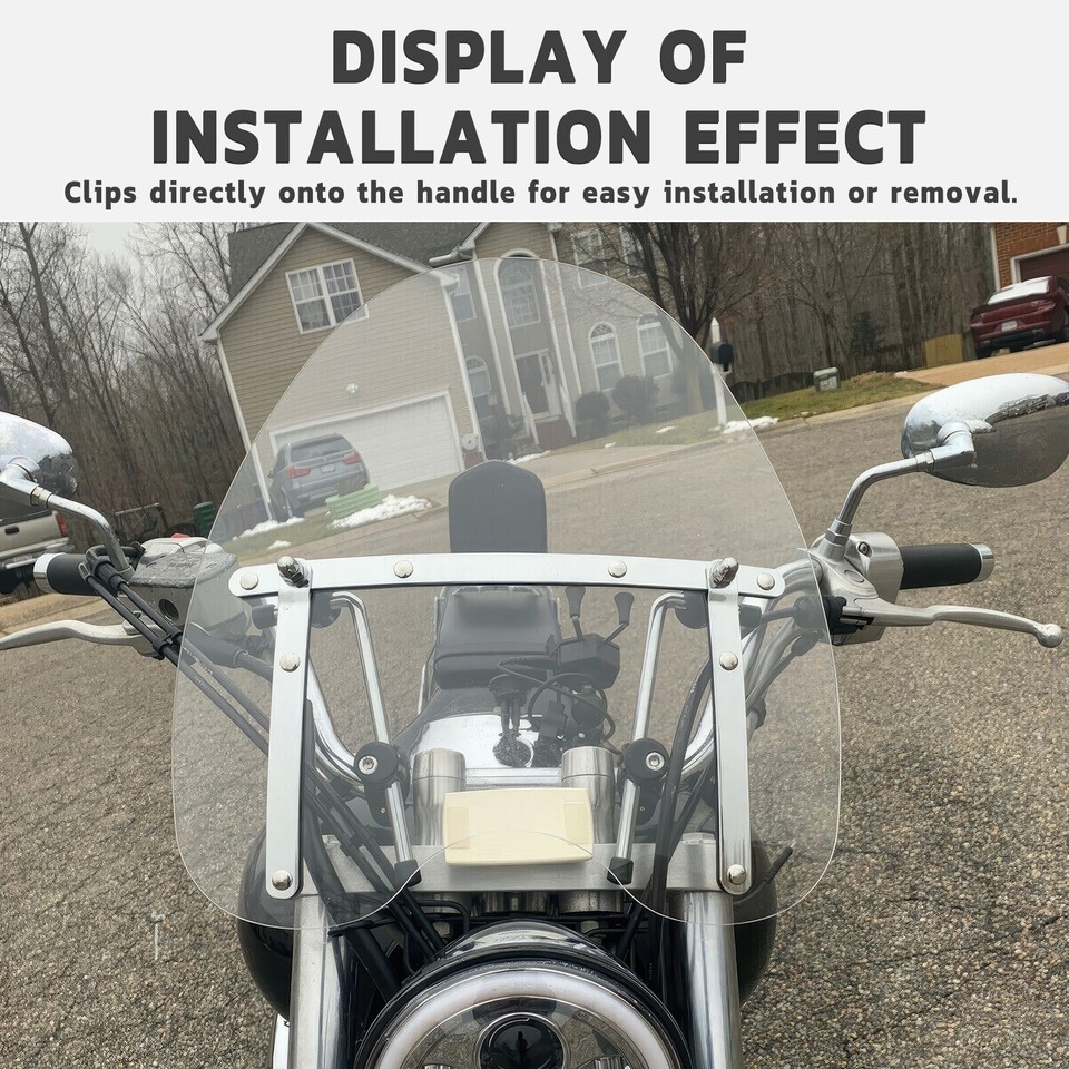 For Honda CT125 Large Windshield Clear Windscreen w/ 7/8'' 1 ...
