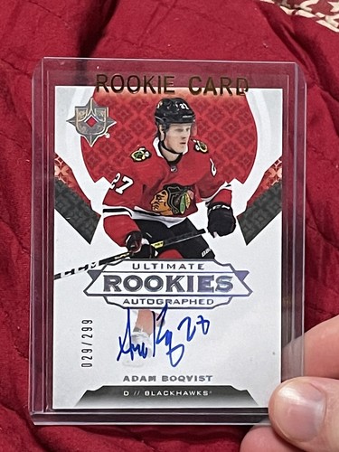 Adam Boqvist 2019-20 Ultimate Collection Auto Rookie 29/299 | eBay
