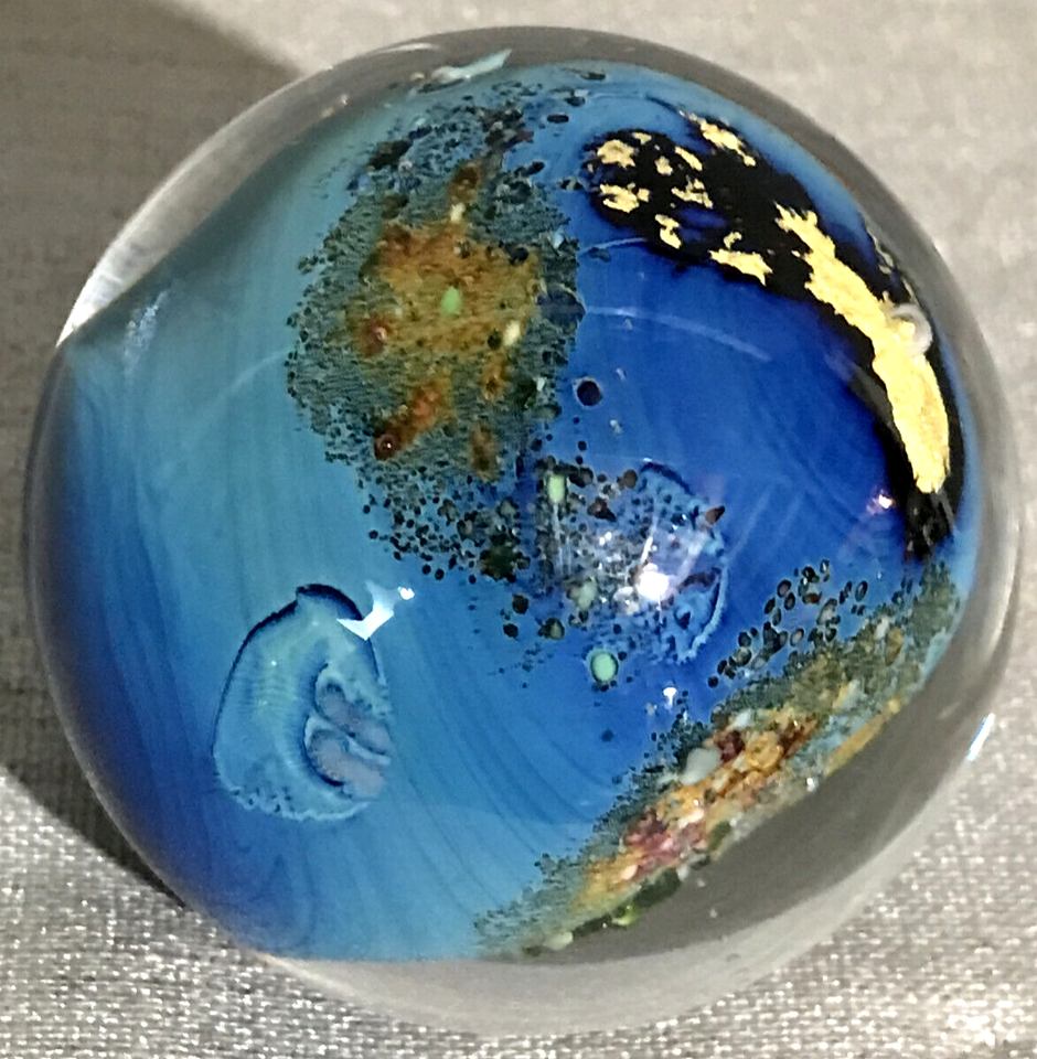 Vtg Josh Simpson PLANETOID MARBLE - Signed JS95 - Art Glass Sphere Little Planet | eBay