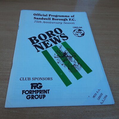 Sandwell Borough v Meir K.A (Midland Football Combination) 8/3/1994 ...