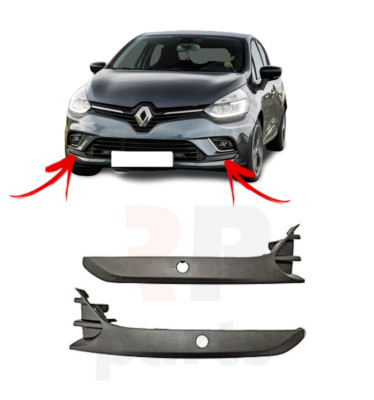FOR RENAULT CLIO IV 16 - 19 FRONT BUMPER LOWER SIDE MOLDING TRIM WITH ...
