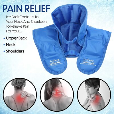 Neck Shoulder Back Pain Relief Gel Ice Pack Reusable Hot Cold Therapy ...