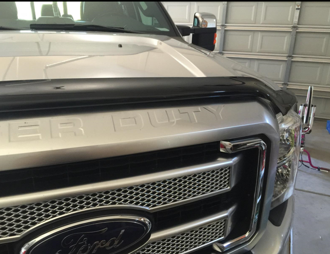 Bug Shield FULL HEIGHT 2011-2016 F350 F450 Smoke Deflector Hood ...