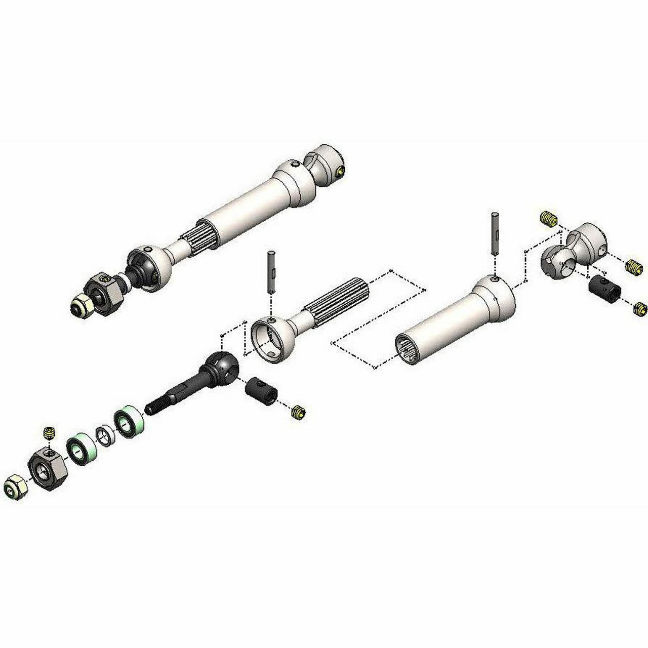 MIP 10130 Rear X-DUTY CVD Kitw/Keyed Axles : Slash 4x4, Rally | eBay