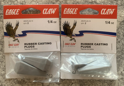 2 Packs Eagle Claw Rubber Casting Practice Plugs 1/4 OZ | eBay